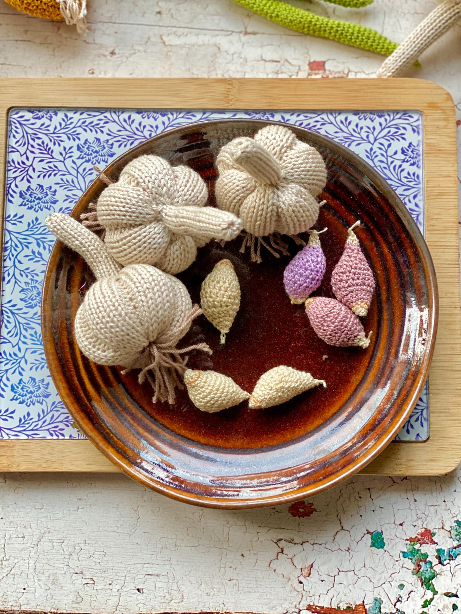 Crochet Garlic Clove: Miniature Cotton Amigurumi, Kitchen Decor - Etsy