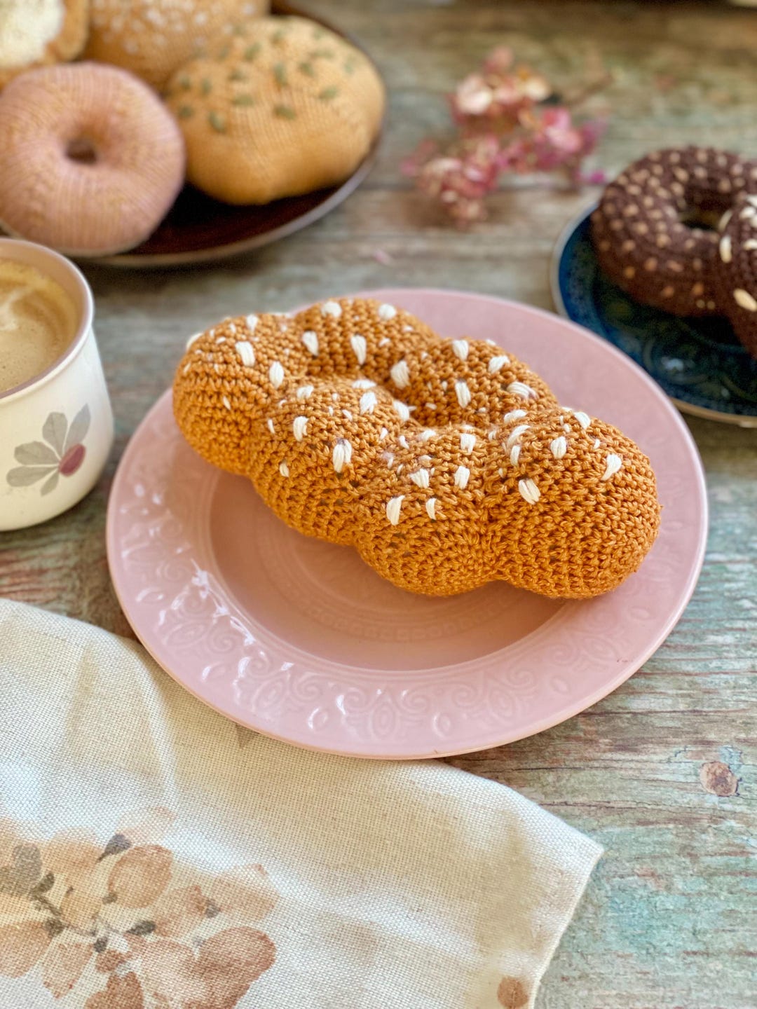 Crochet Challah Bread With Crumble – Play Food, Home Decor, Montessori ...