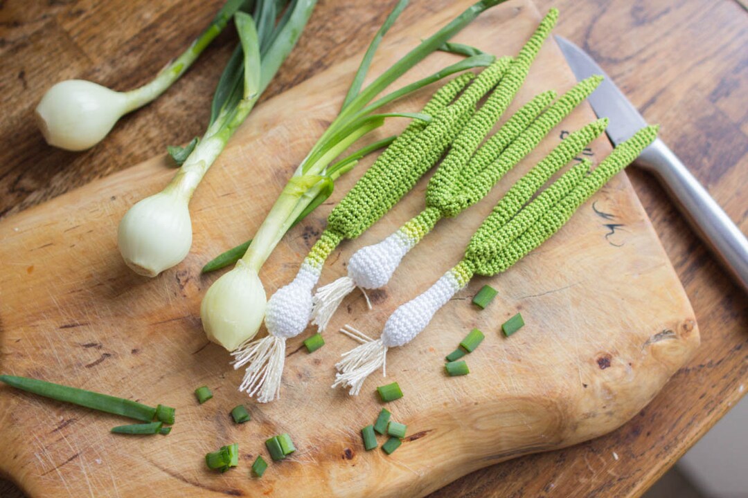 Crochet Spring Onion for Playing in the Kitchen, Montessori, Gift for a ...