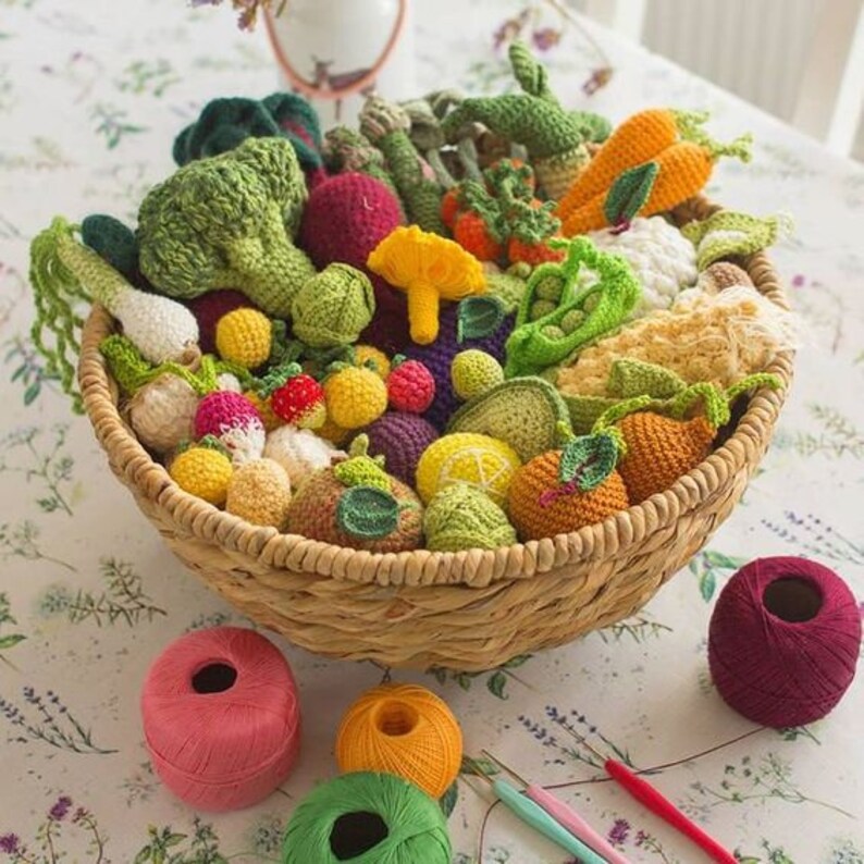 Crochet Broccoli for Kids Kitchen Sensory Toy Pretend Play - Etsy