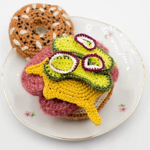 Crochet Onion Ring - Red and White, Pretend Play, Fake Food, Crochet ...