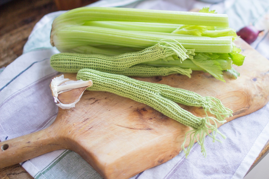 Knitted Celery Toy: 100% Cotton Play Food, Sensory Toy - Etsy