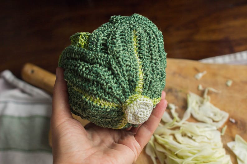 Baby Crochet Cabbage for Cooking Fun Handmade Vegetables - Etsy