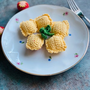 Crochet Italian Ravioli With Basil, Dinner Set for Cooking Fun ...