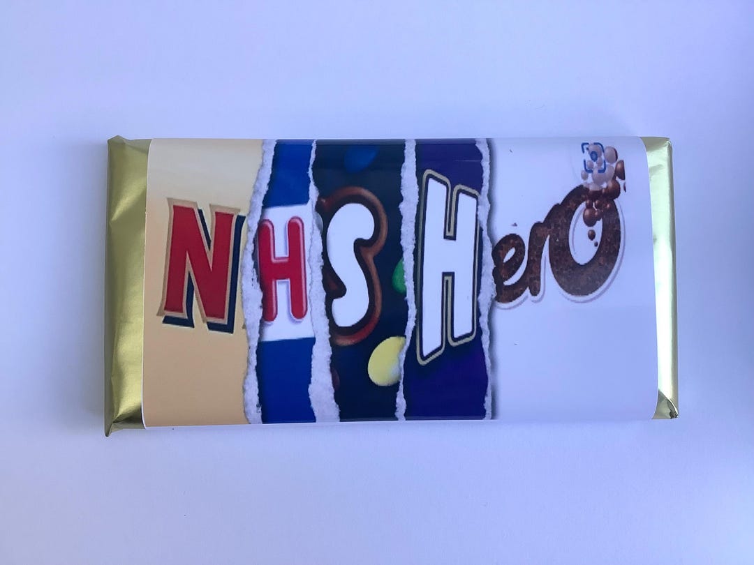 PERSONALISED Chocolate Bar Wrapper, Personalised Thank You, Birthday ...