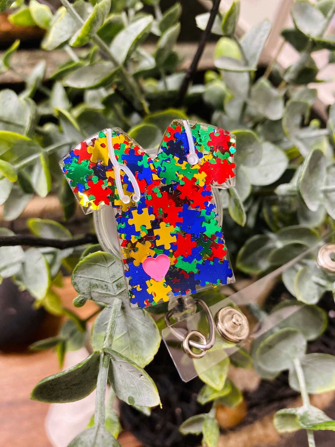 Autism Awareness Scrub Top Badge Reel; Alligator Clip - Etsy UK