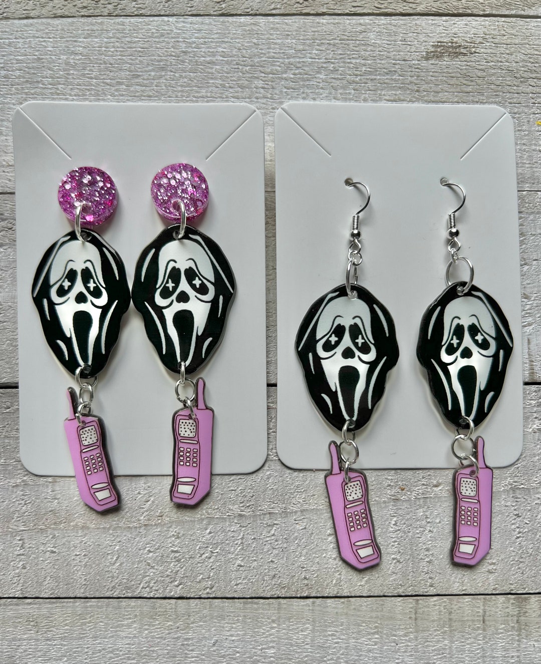 Don’t Hang up Ghost Mask Acrylic Dangle Earrings - Etsy