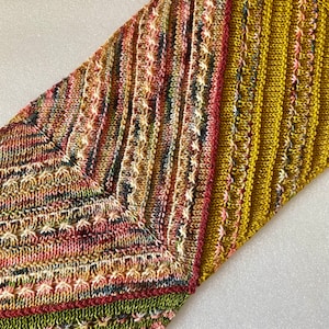 Knitting Pattern: Prairie Girl Patchwork Scarf - Etsy