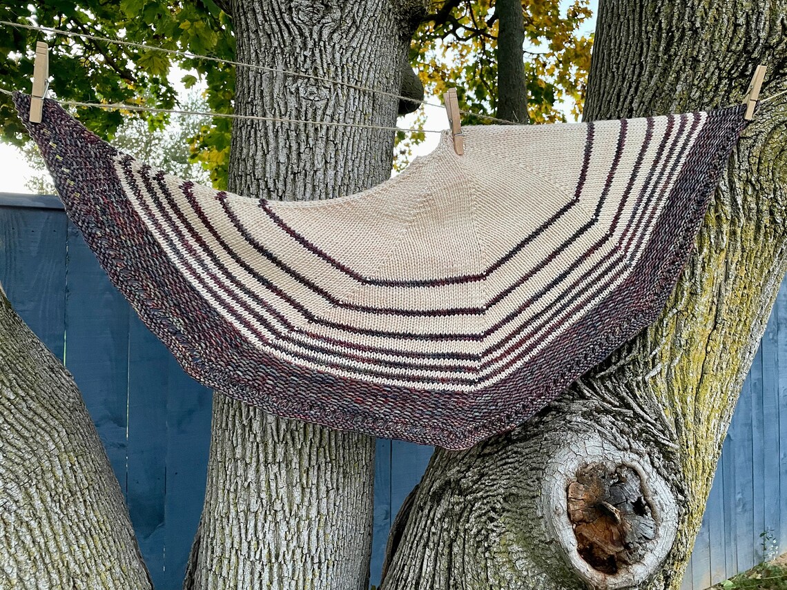 Knitting Pattern: Spiral Crescent Shawl Collection - Etsy