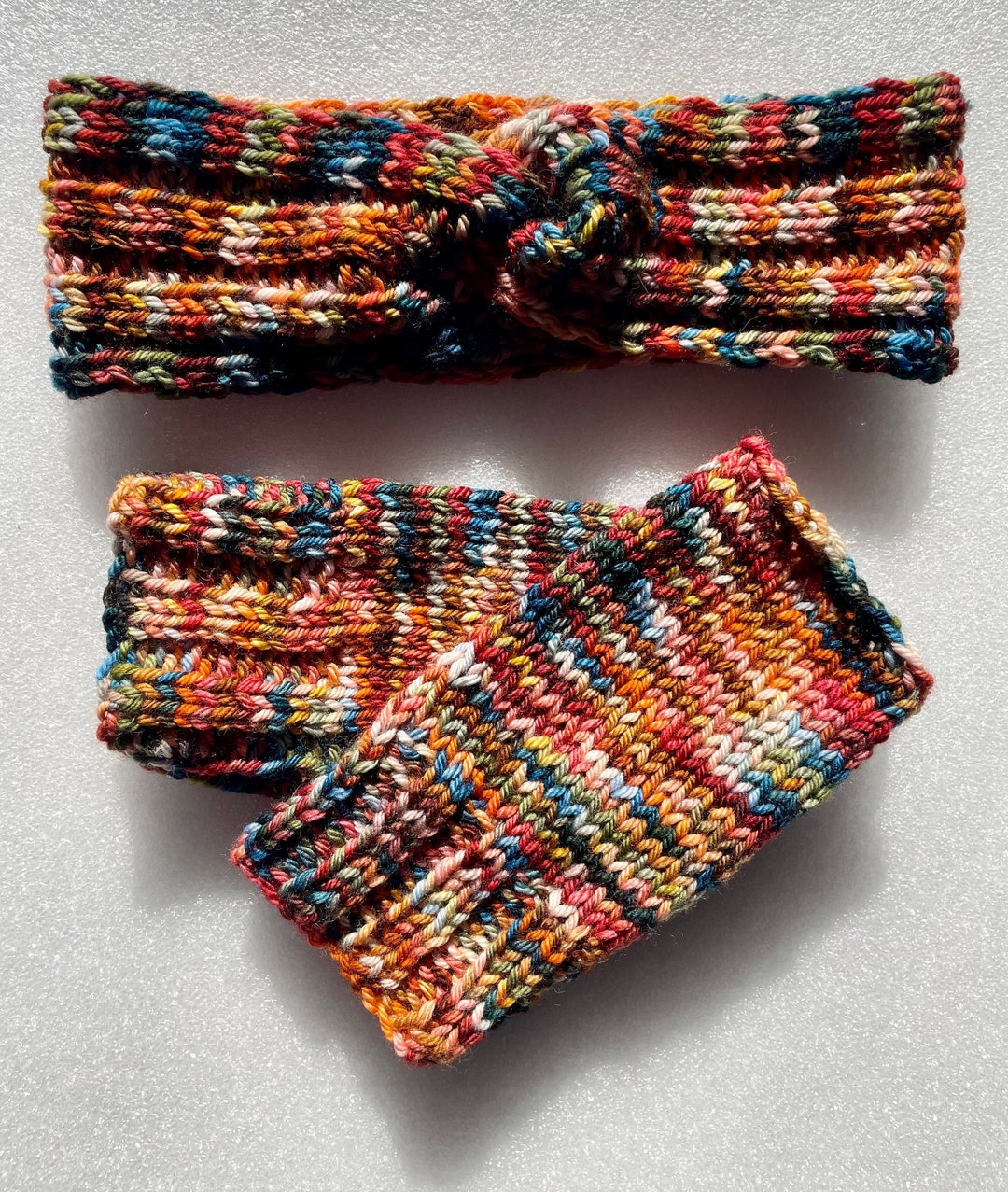 Knitting Pattern: Marled Mitts and Headband - Etsy
