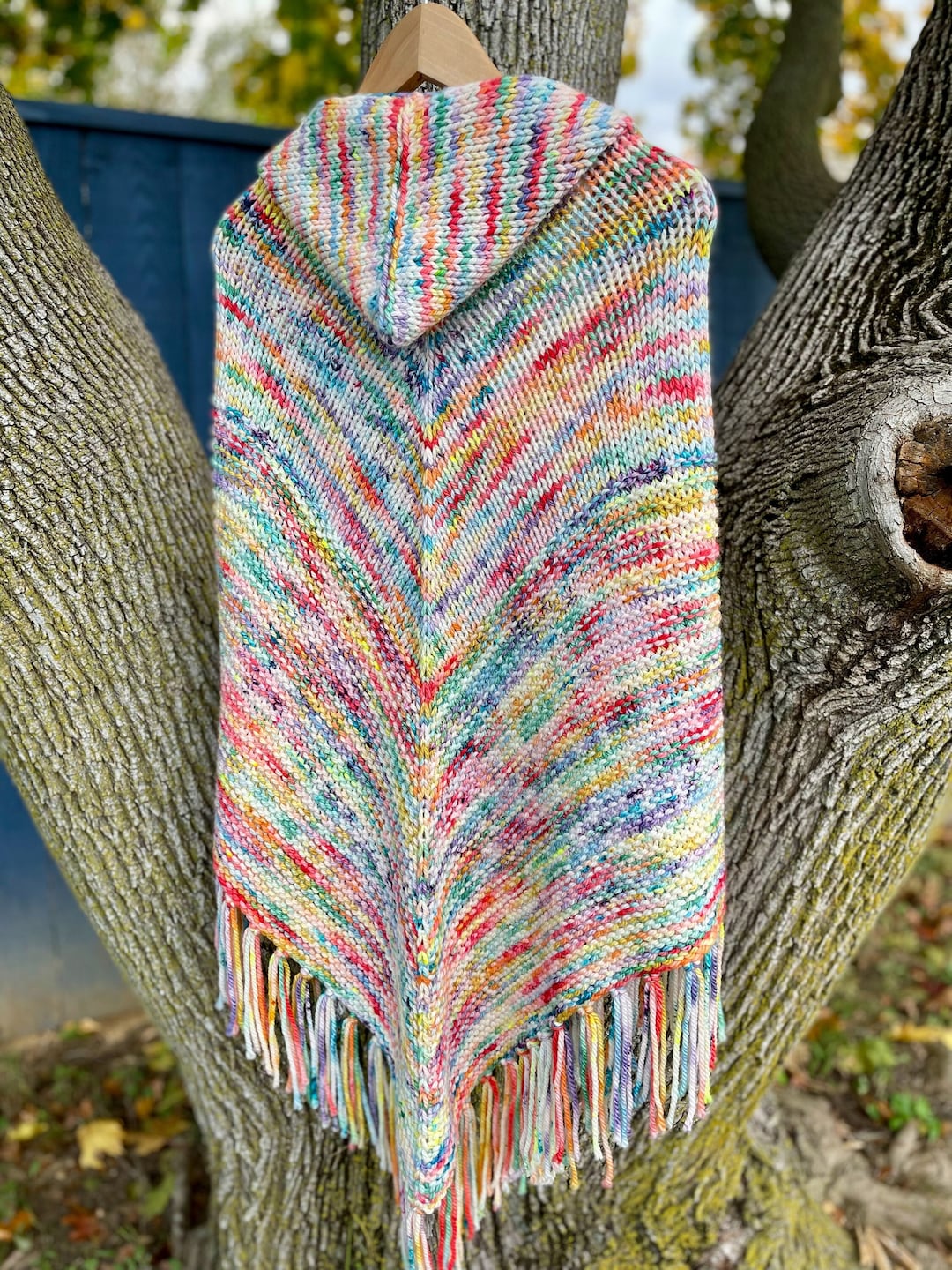 Knitting Pattern: Hooded Blanket Wrap - Etsy