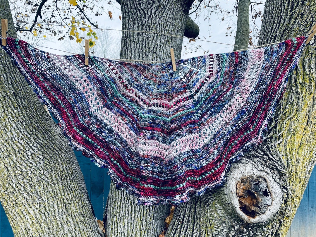 Knitting Pattern: Spiral Crescent Shawl Collection - Etsy