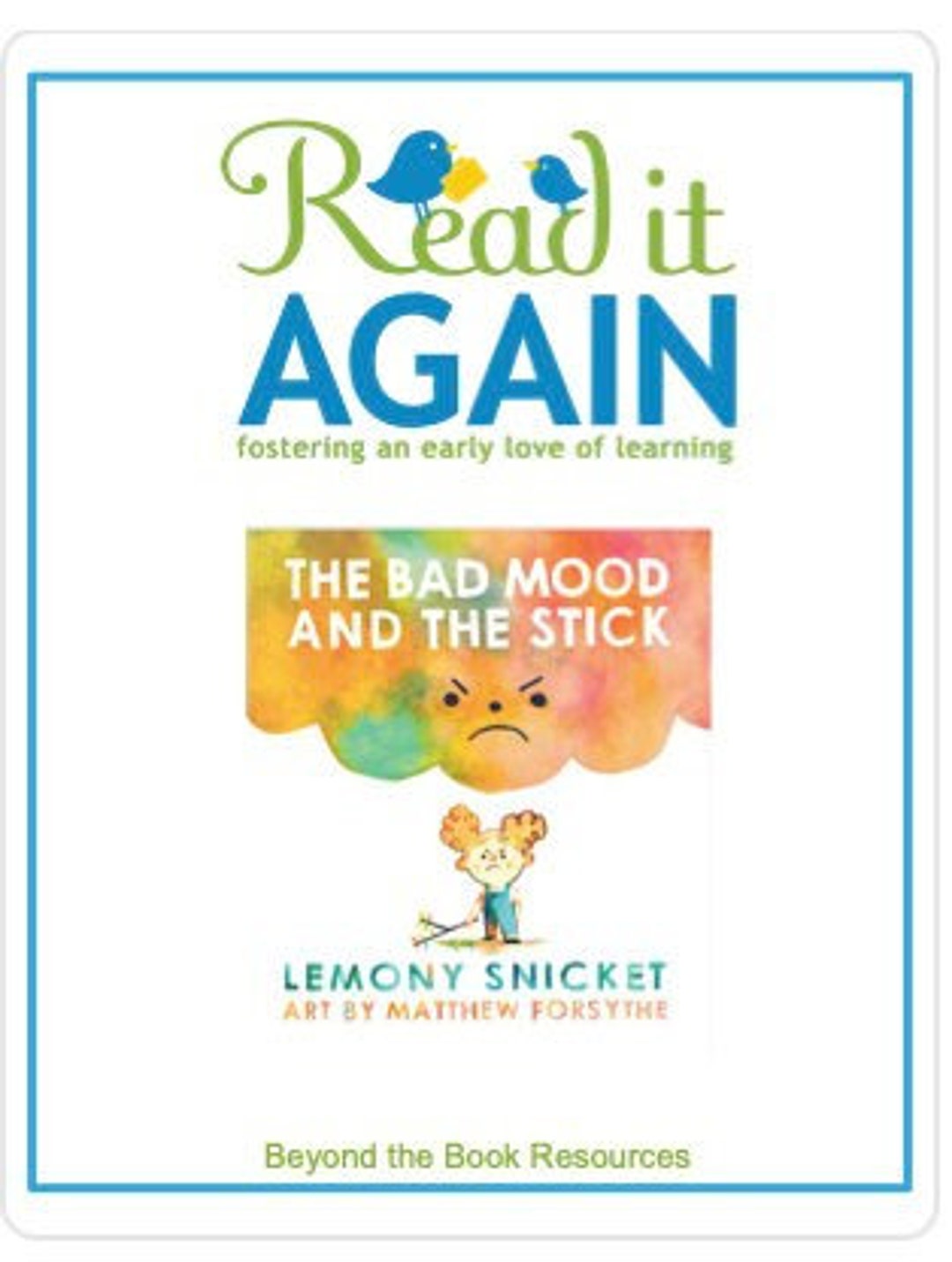 The Bad Mood and the Stick Beyond the Book Resources - Etsy