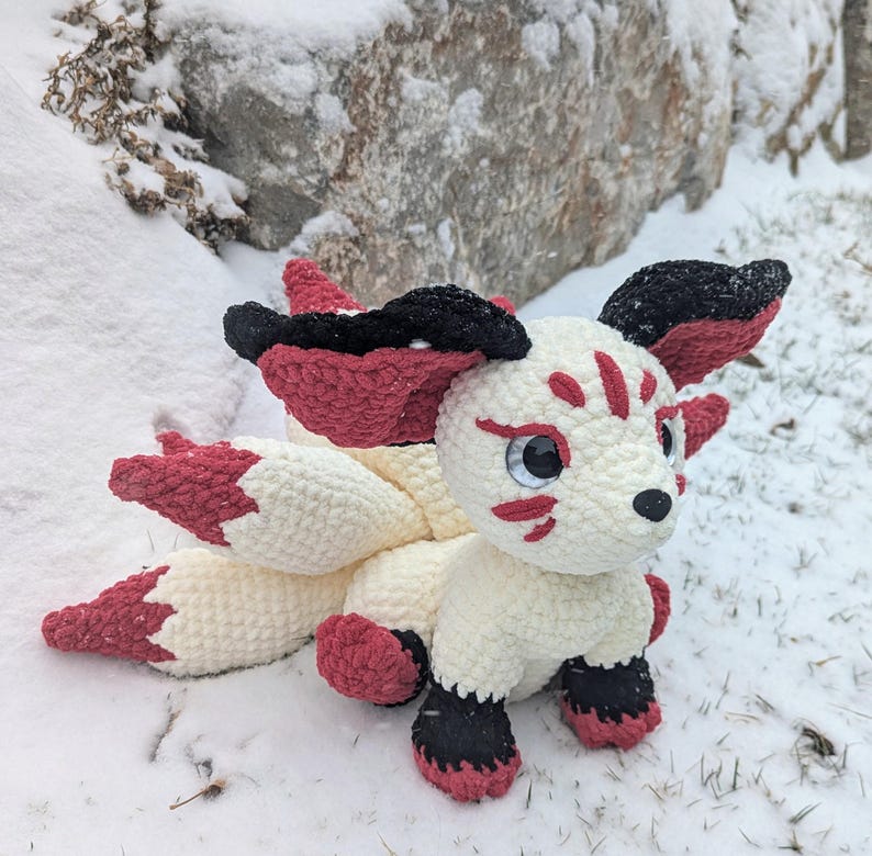 Mimi the Gumiho Crochet Pattern, Nine Tailed Fox Amigurumi, Kitsune ...