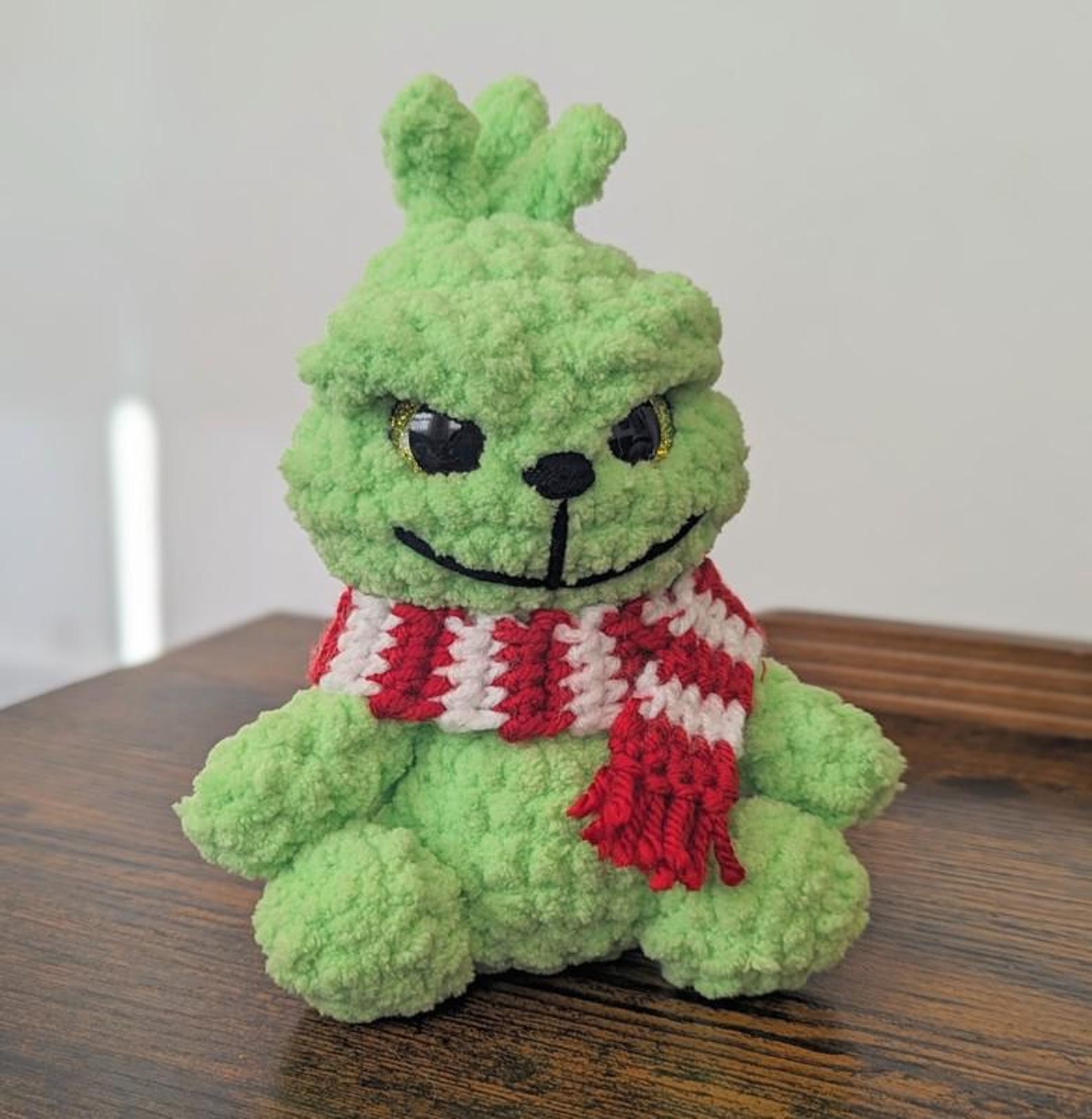 Grumpy Christmas Crochet Plushie, Holiday Theme Plushie, Cute Grouchy ...