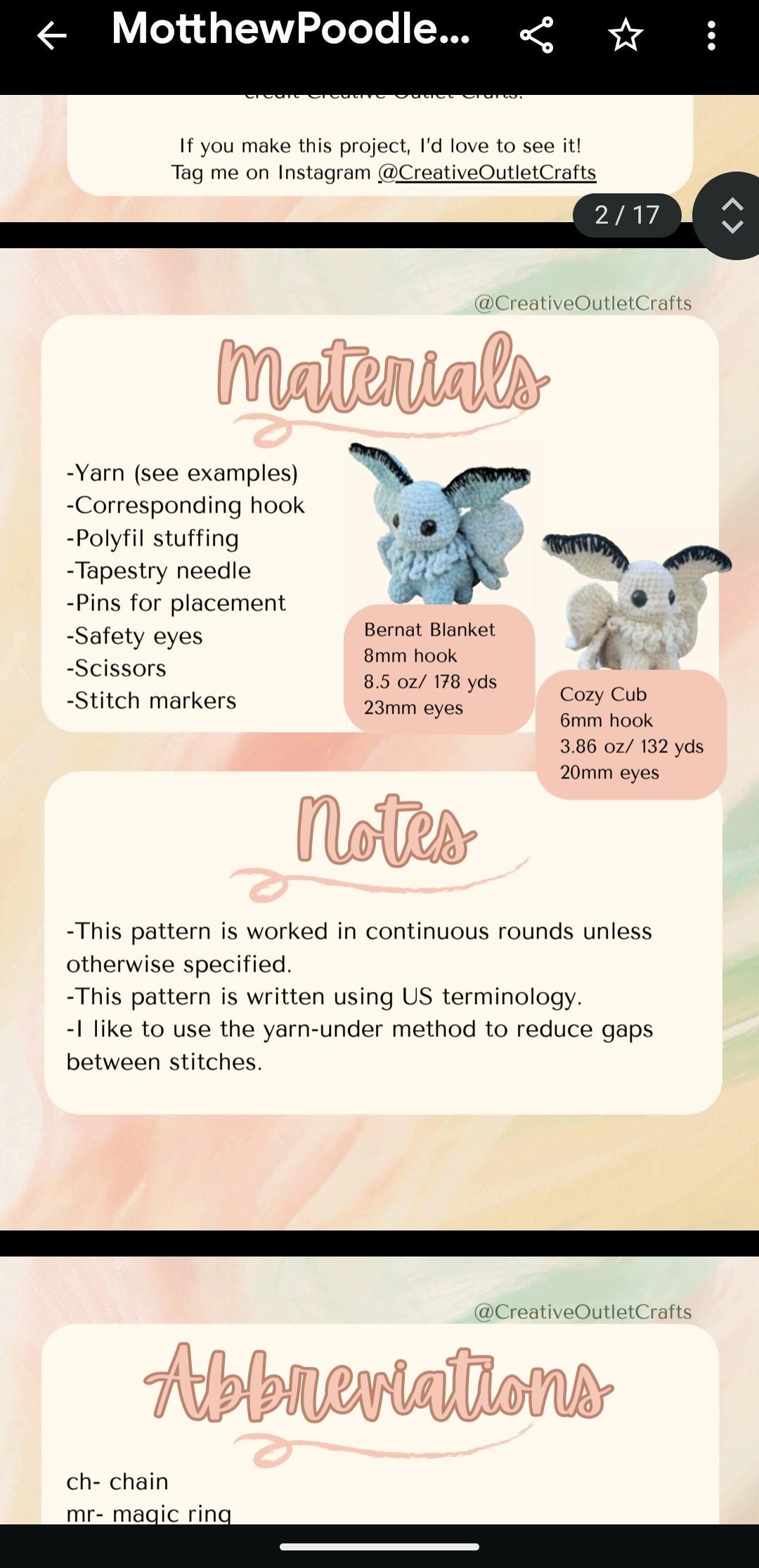 Motthew the Poodle Moth Crochet Pattern PDF, Digital Download, Plush ...