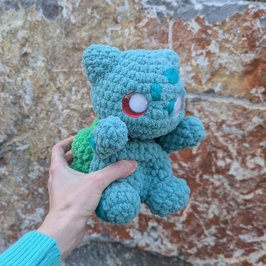 Bulb Toad Crocheted Plushie, Dinosaur Snuggler Toy, Cute Gift Idea ...