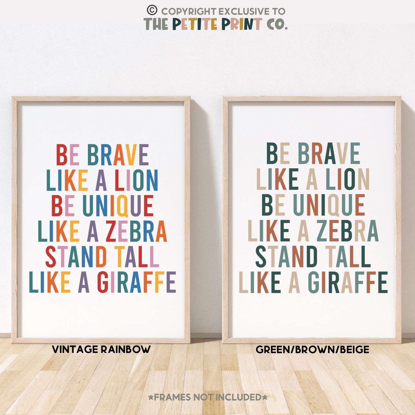 Be Brave Like A Lion Print Safari Nursery Print, Safari Bedroom Print ...