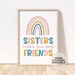 Sisters Print Set Personalised Sisters Prints Sister Prints Playroom ...