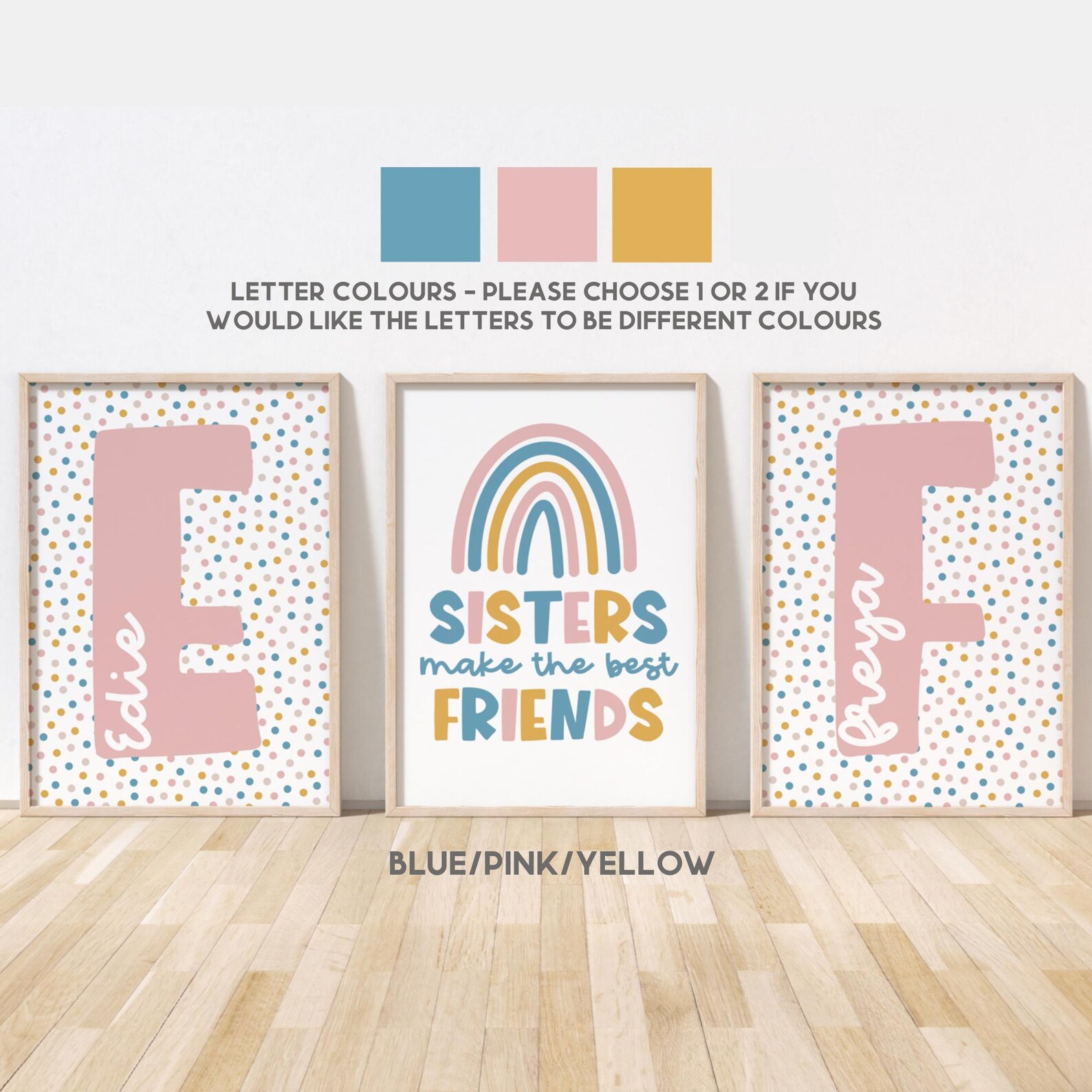 Sisters Print Set | Personalised Sisters Prints | Sister Prints ...