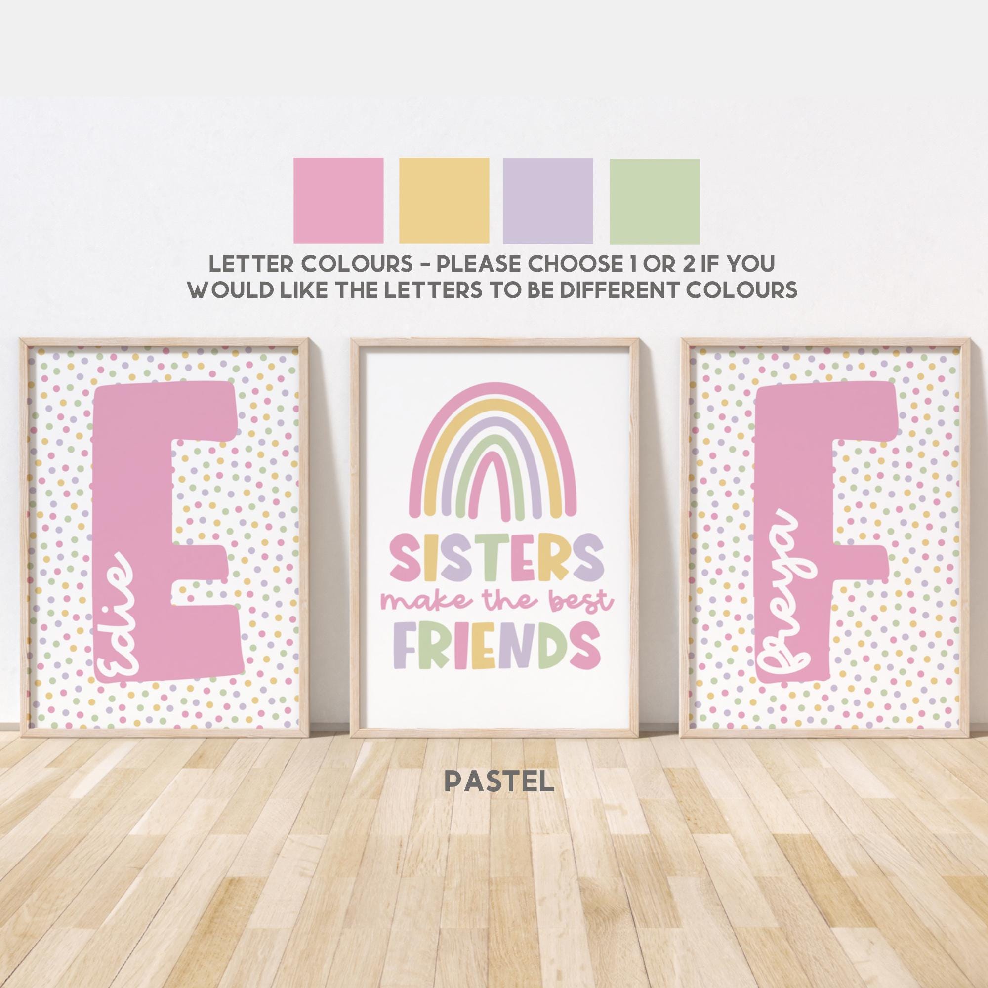 Sisters Print Set | Personalised Sisters Prints | Sister Prints ...
