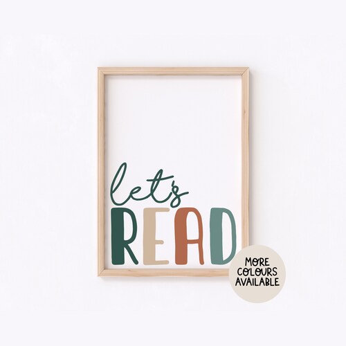 Prints Digital Prints Reading Corner Poster Playroom Wall Art Set of 2 ...