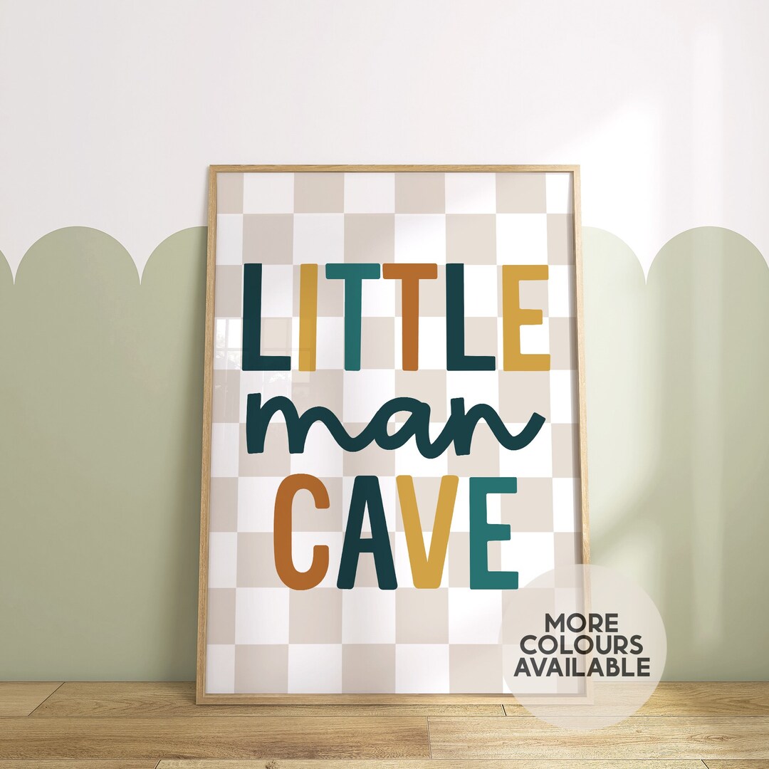 Little Man Cave Print Boys Bedroom Print, Boys Playroom Print, Boys ...