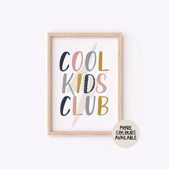 Cool Kids Club Print Playroom Print Kids Bedroom Print - Etsy UK