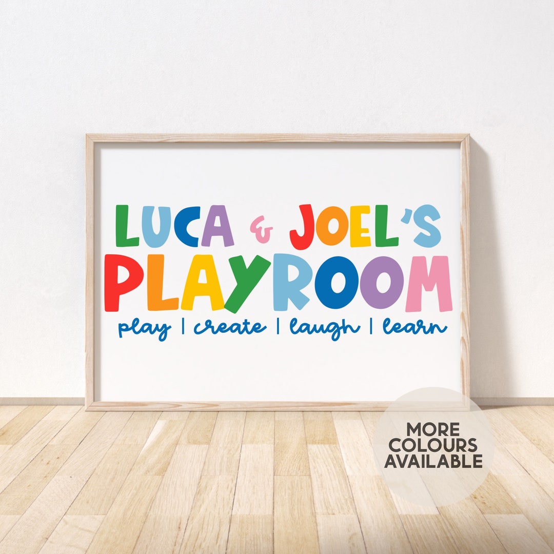 Personalised Playroom Print | Playroom Sign | Girls Playroom Print ...