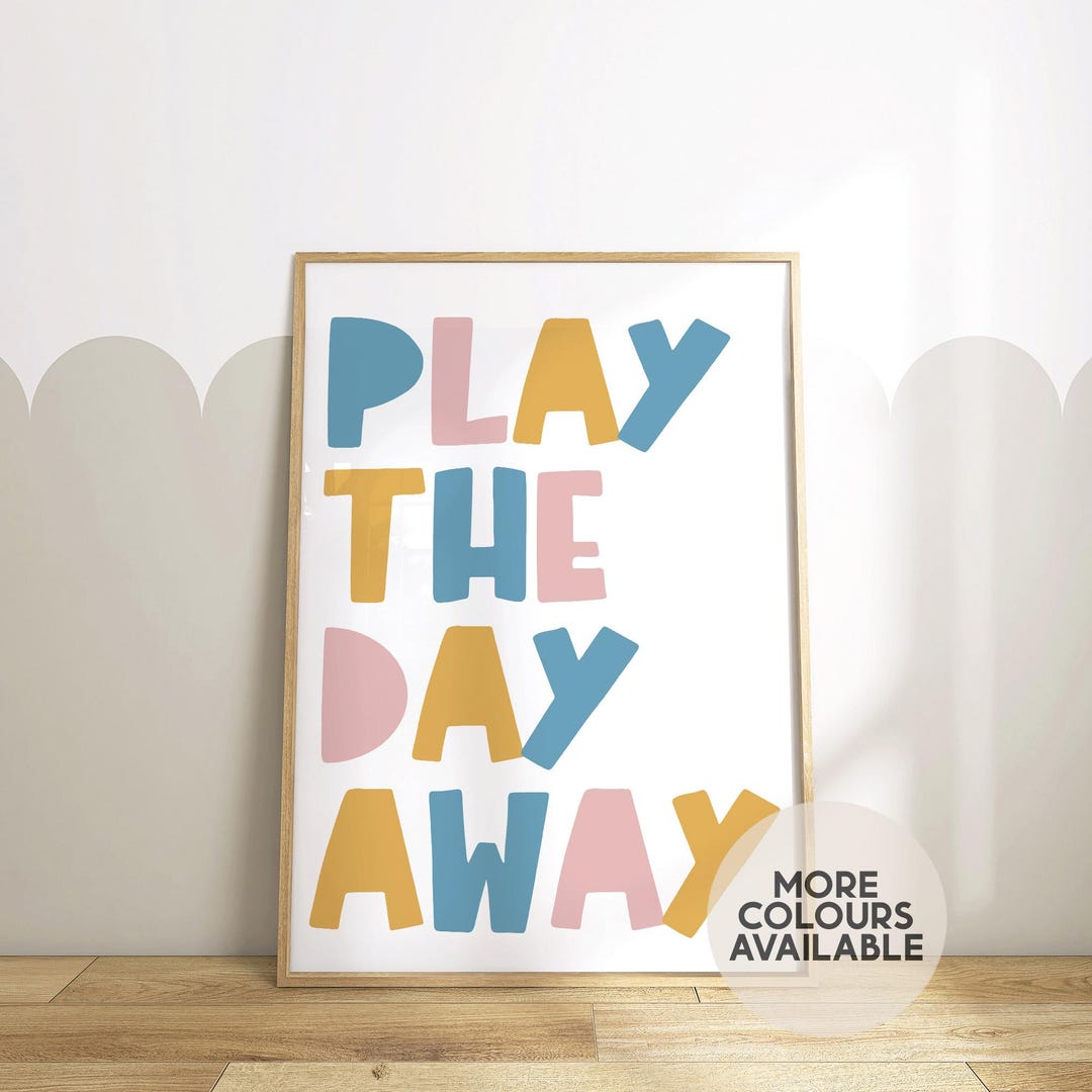 Play the Day Away Print | Playroom Print | Playroom Poster | Boys ...