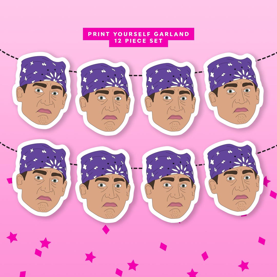 The Office Prison Mike Digital Download Garland / Printable DIY Party ...