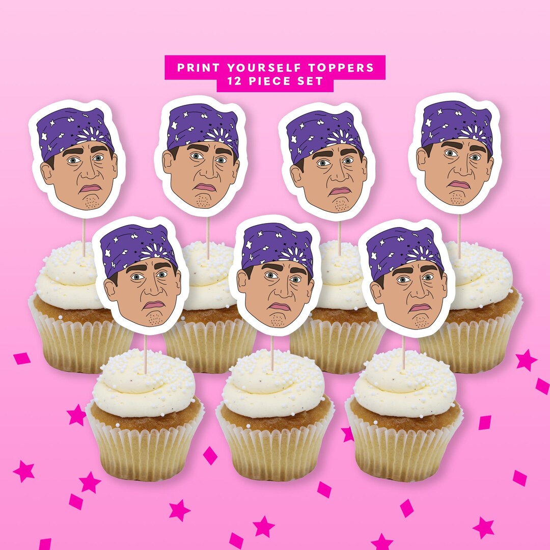 The Office Prison Mike Digital Download Cupcake Toppers / Printable DIY ...