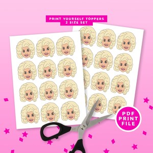 Dolly Parton Digital Download Cupcake Topper / Printable DIY Party ...