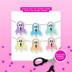 Scream Ghost Face Digital Download Greeting Card | Printable DIY Card ...
