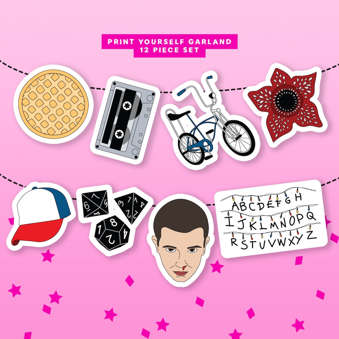 Stranger Things Digital Download Garland / Printable DIY Party Supplies ...