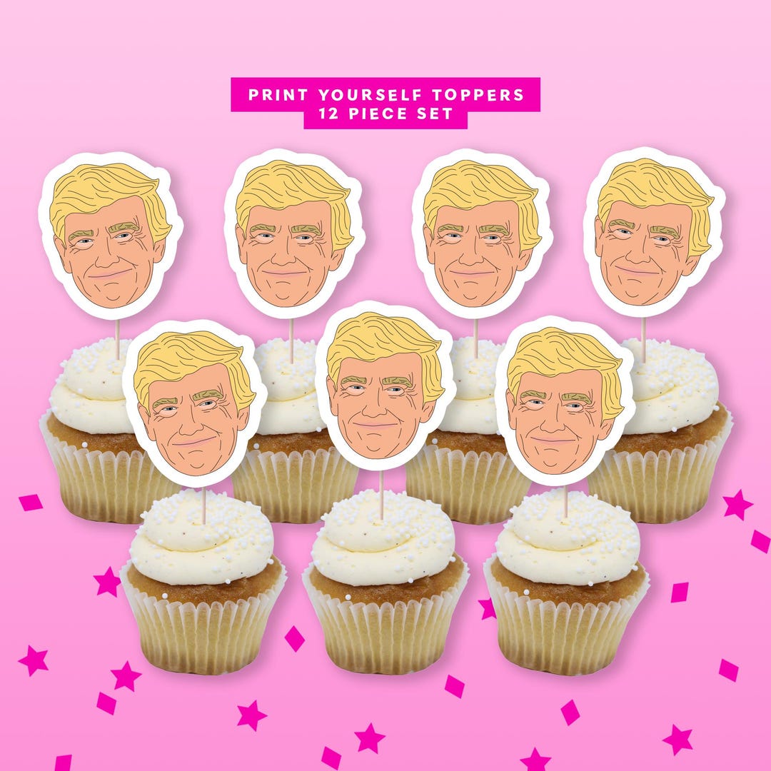 President Donald Trump Digital Download Cupcake Toppers / Printable DIY ...