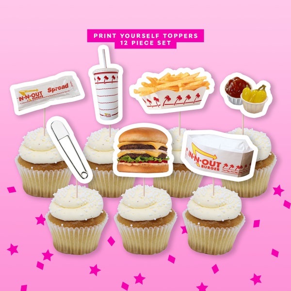 In N Out Cake Topper - Etsy