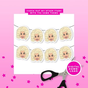 Dolly Parton Digital Download Cupcake Topper / Printable DIY Party ...