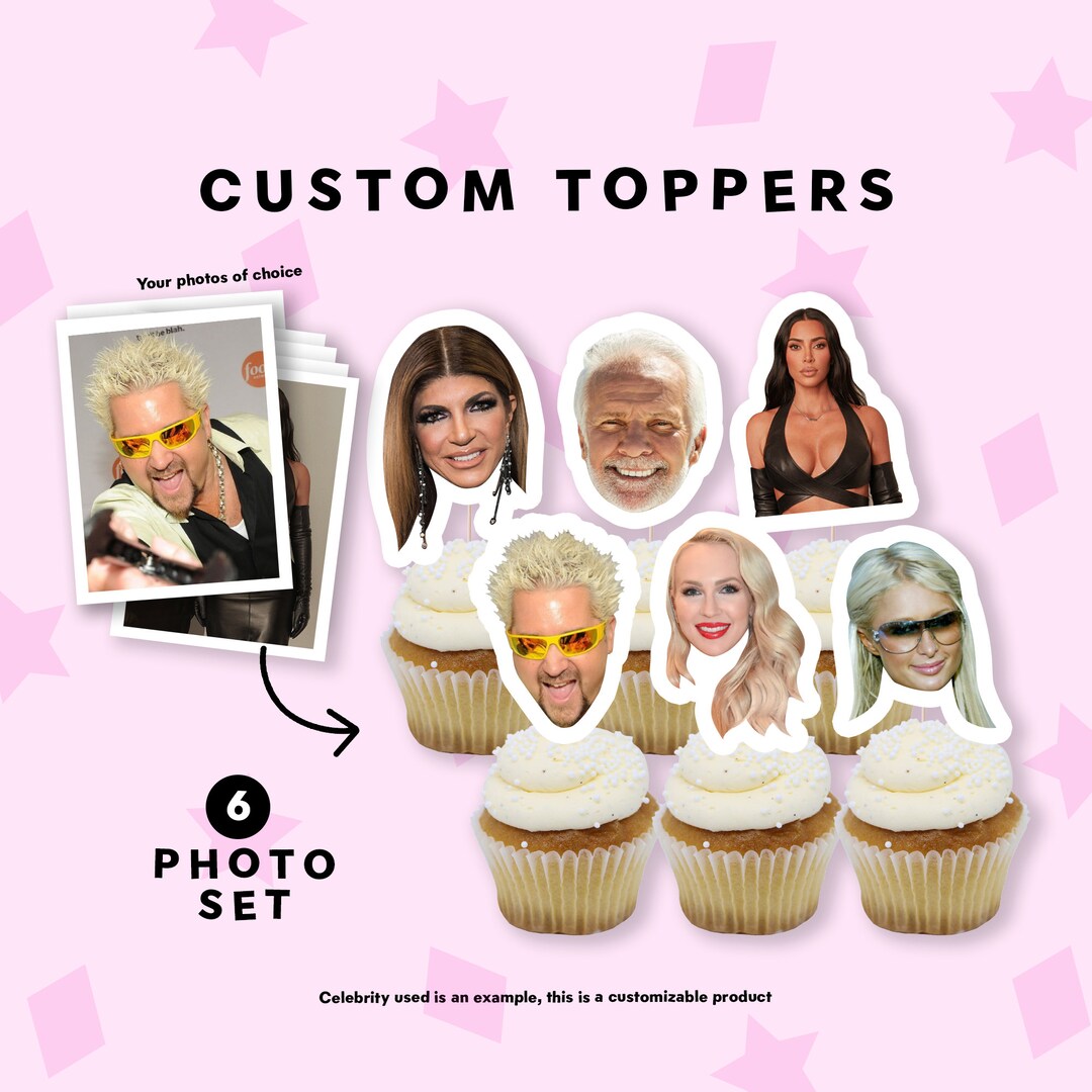 Custom 6 Reality Tv Face Cupcake Toppers / Digital Download - Etsy