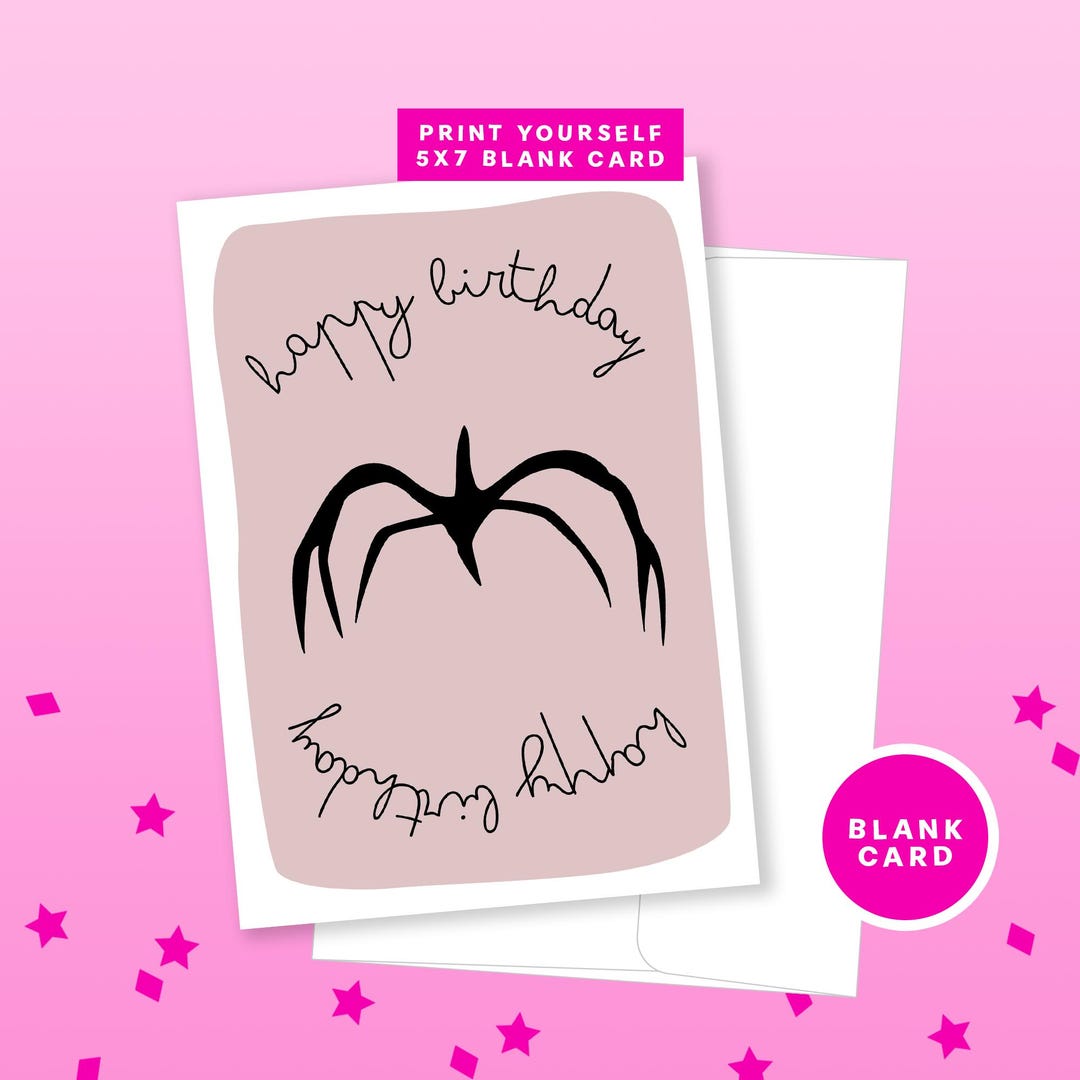 Stranger Things Villain Digital Download Birthday Card | Printable DIY ...
