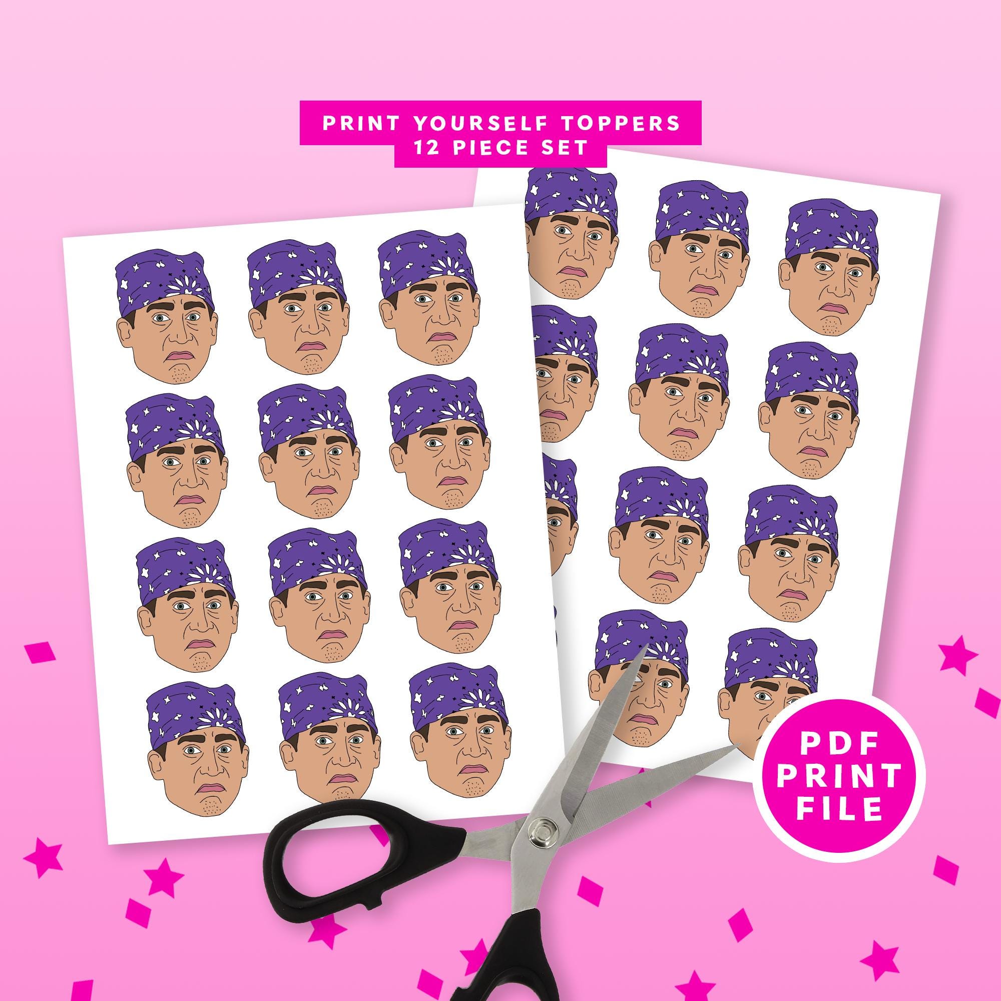 The Office Prison Mike Digital Download Cupcake Toppers / Printable DIY ...