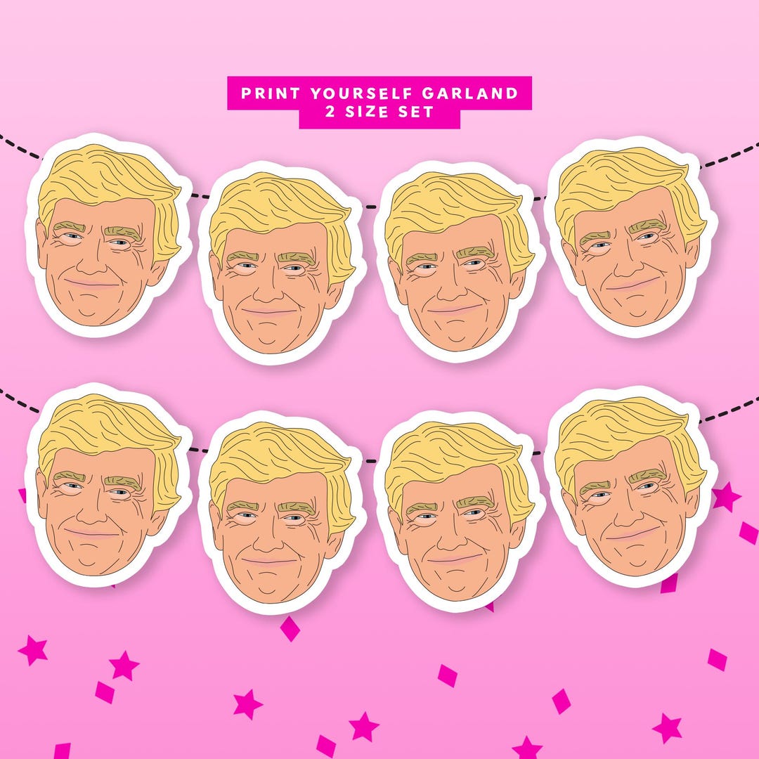 President Donald Trump Digital Download Garland / Printable DIY Party ...