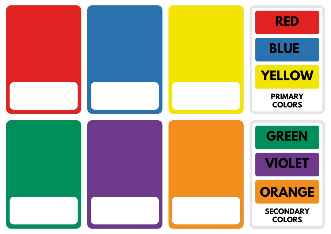 Color Flashcards Digital Download - Educational Learning Tool for Kids ...