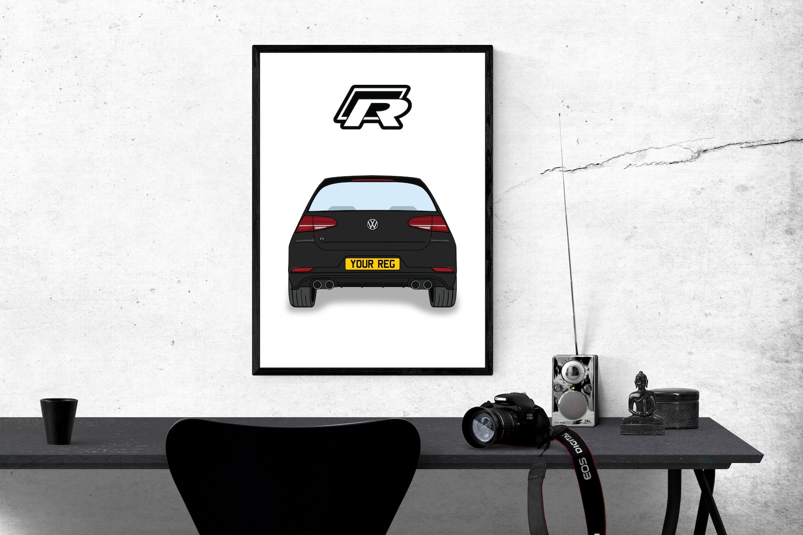 VW Golf R Personalised Registration Plate Custom Colours | Etsy