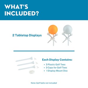 Golf Ball Tabletop Display Stand 2 Pack Desktop Golf Tee Holder for ...