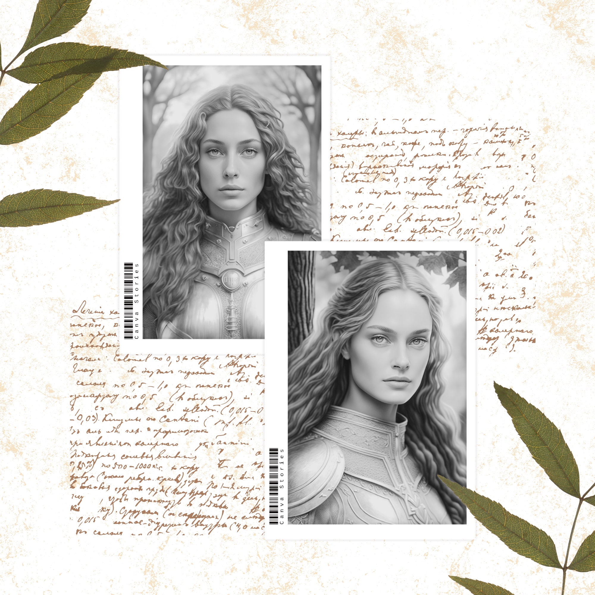 Lady Knights the Grayscale 8 Coloring Pages Instant Download - Etsy