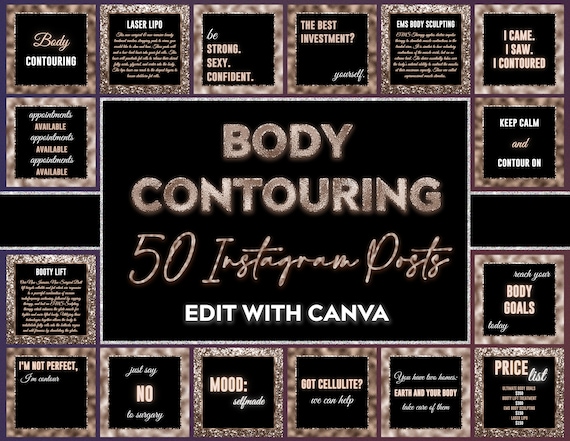 Body Contouring Instagram Quotes 50 Body Contouring Instagram | Etsy