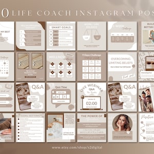 Life Coach Instagram Templates, Coach Canva Templates, Life Coaching ...
