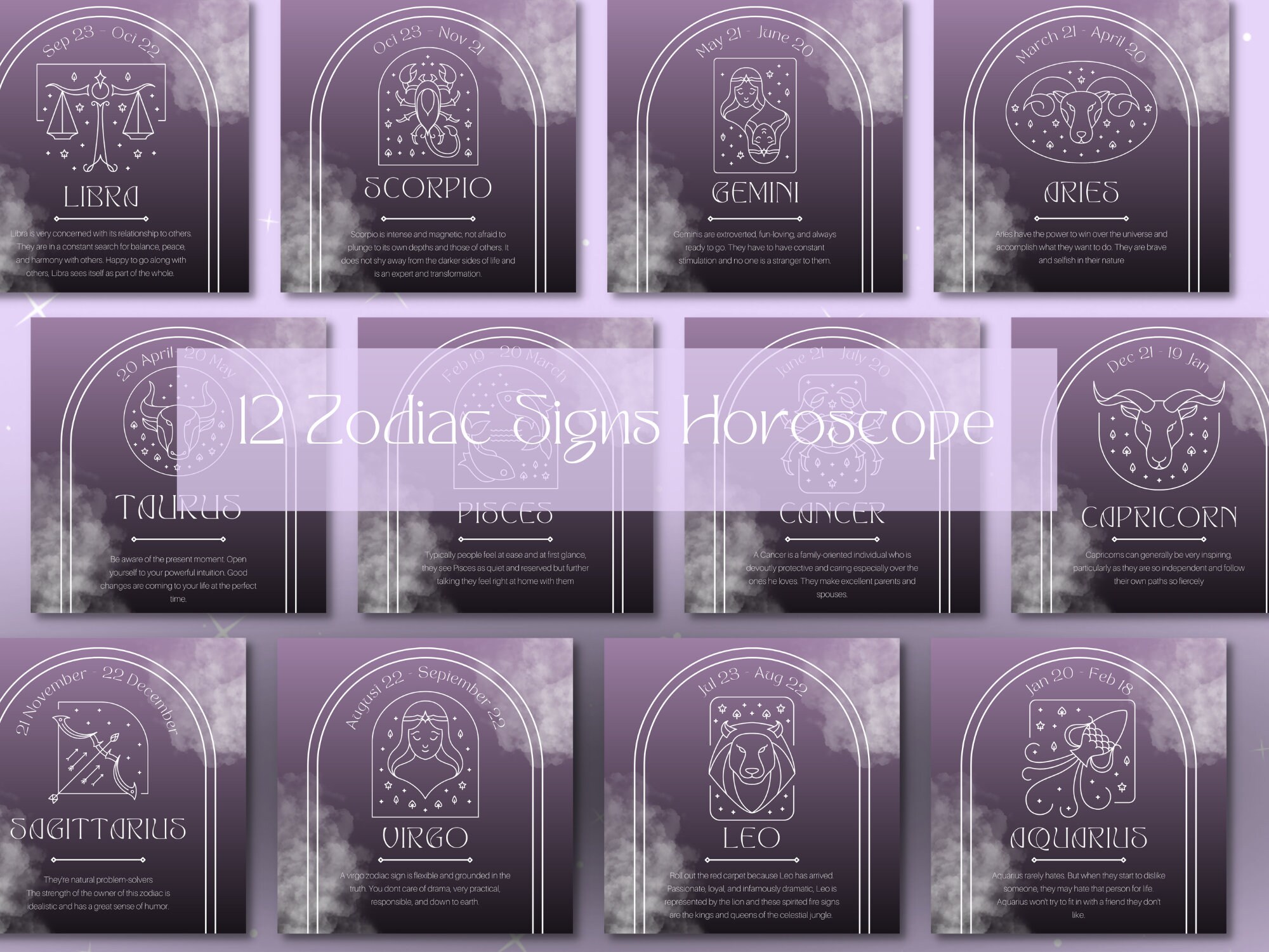 Astrology Instagram Post Templates Spiritual Instagram Posts - Etsy