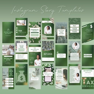 Tax Preparer Big Instagram Templates Bundle,tax Preparation Accounting ...